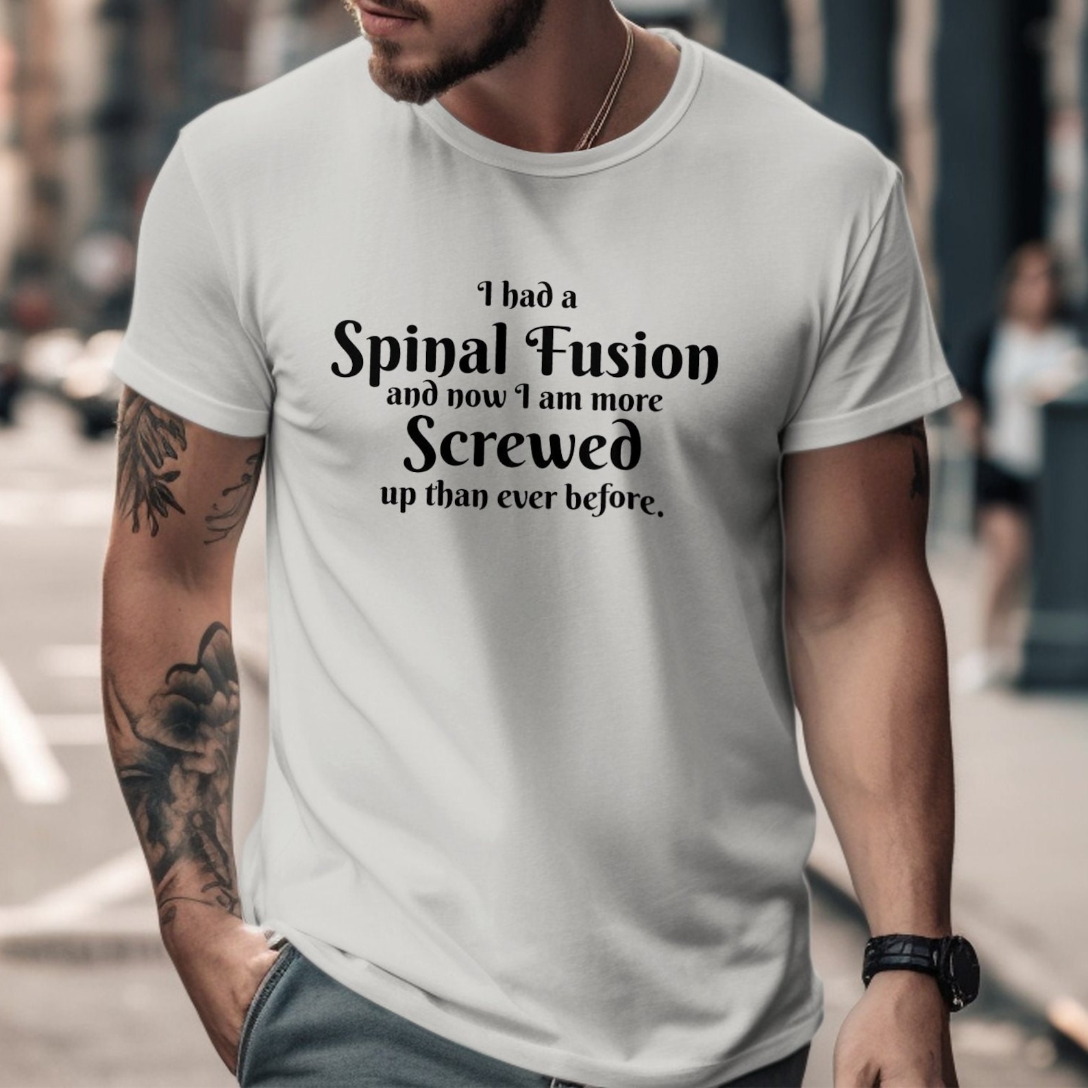 Funny Spinal Fusion Shirt for Scoliosis T-shirt for Back Surgery Gift ...