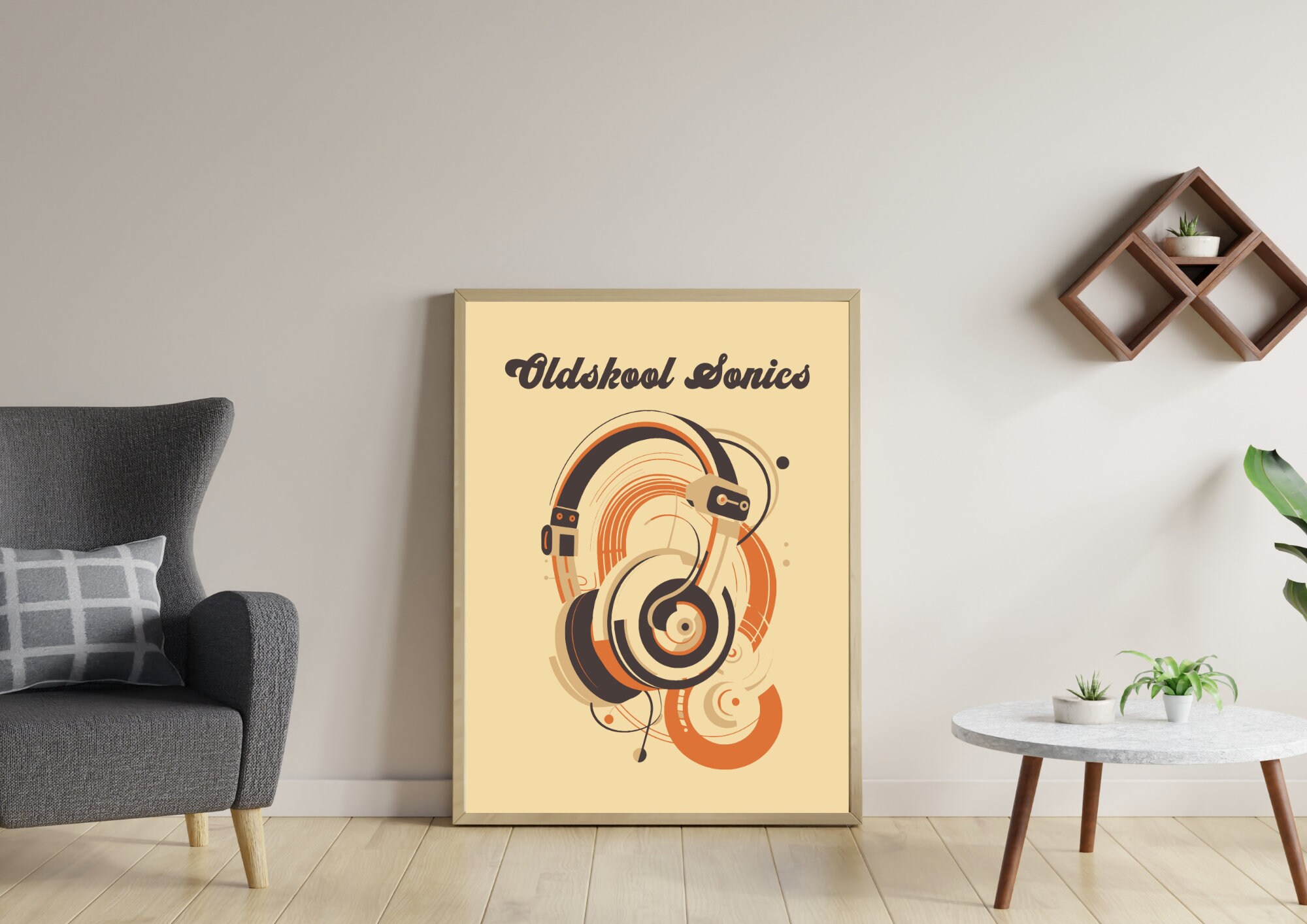 Music Poster Wall Art Set of 2 Retro Posters, Retro Record Poster ...