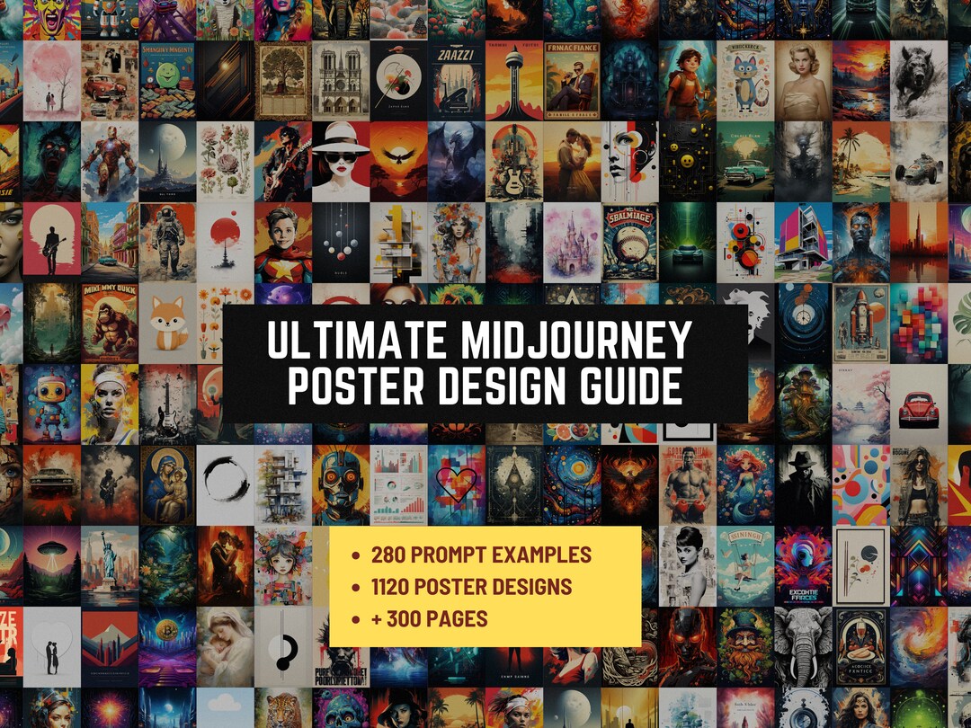 Midjourney AI Art Prompt Poster Design Guide. - Etsy