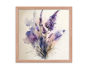 Watercolor Purple Lavender Digital Art Print / Instant Download ...