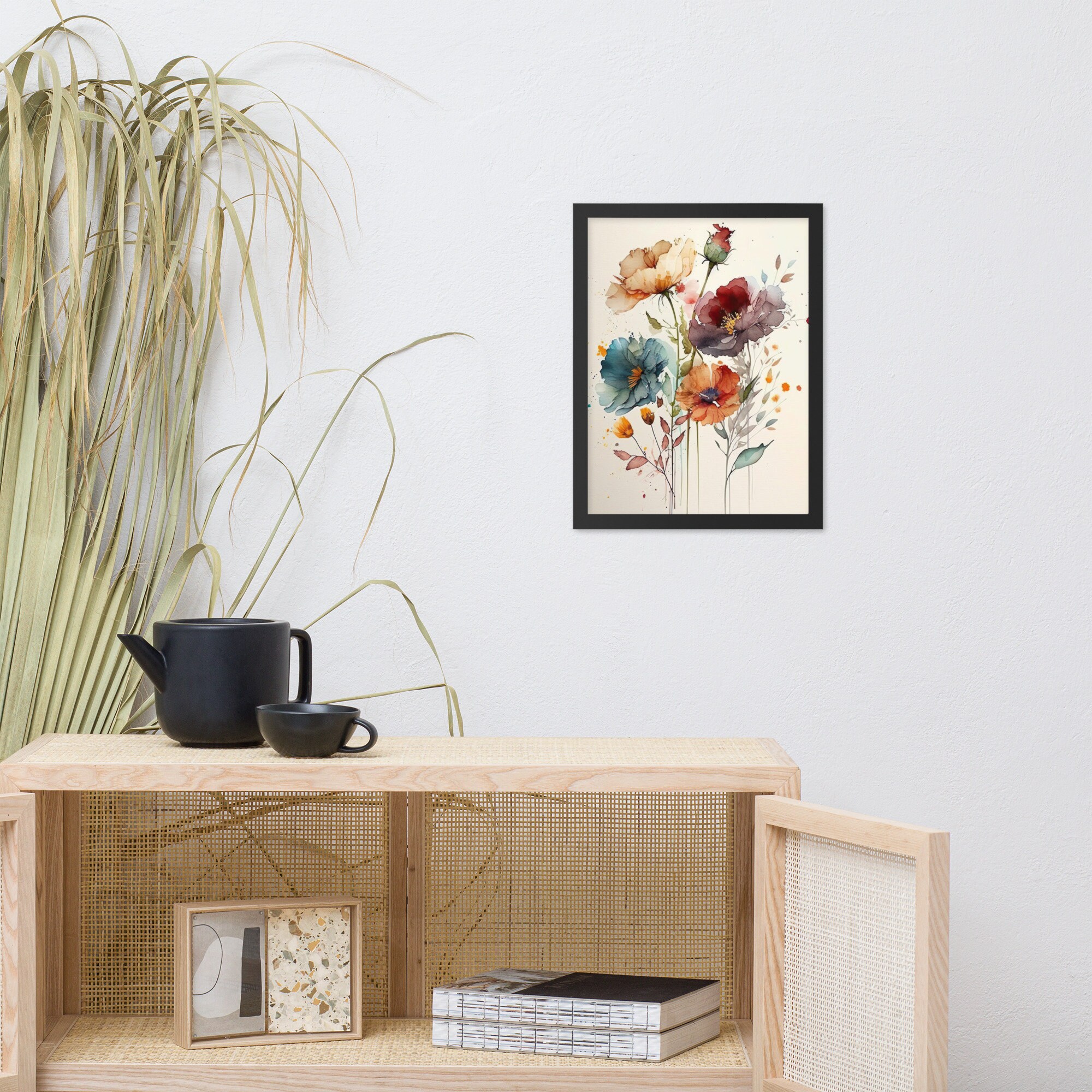 Wildflower Watercolor Digital Print Vibrant Botanical Artwork for Home ...