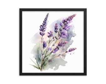 Watercolor Purple Lavender Digital Art Print / Instant Download ...