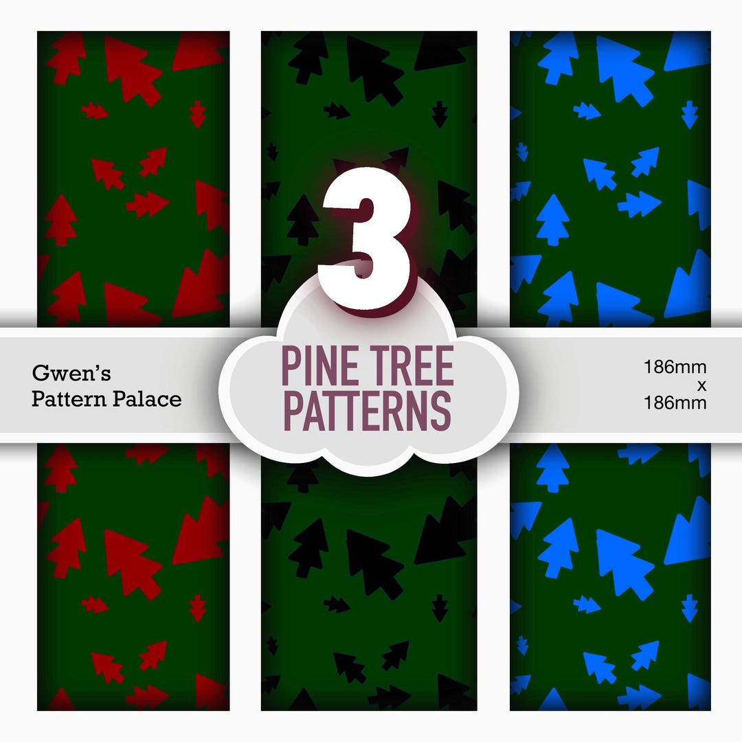 Pine Tree Repeating Pattern Tiles, High Resolution Seamless Pattern ...