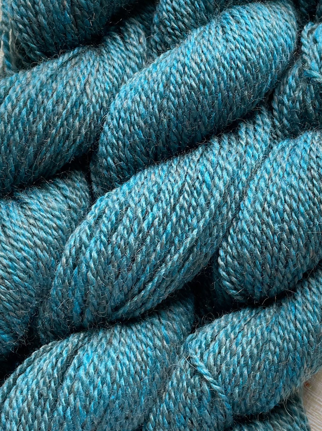 Teal Yarn, Alpaca/merino Blend Yarn, Peacock/ginger Colored Yarn ...