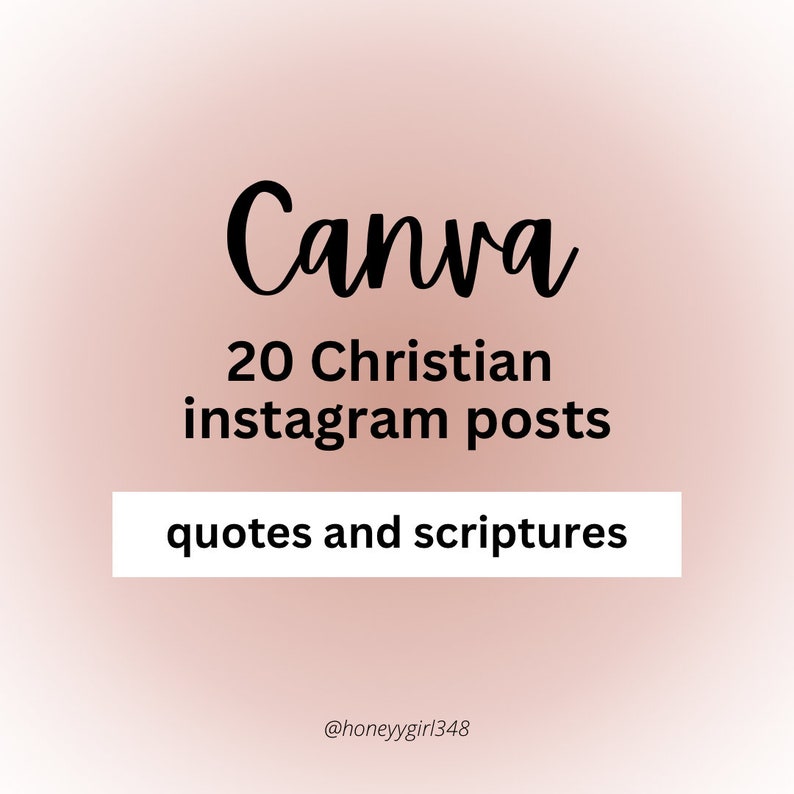 20 Christian Instagram Post Templates Bible Verse Template - Etsy