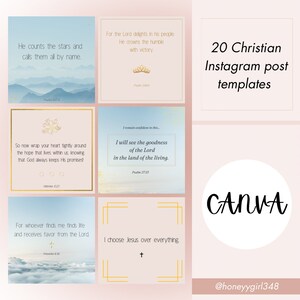 20 Christian Instagram Post Templates Bible Verse Template - Etsy