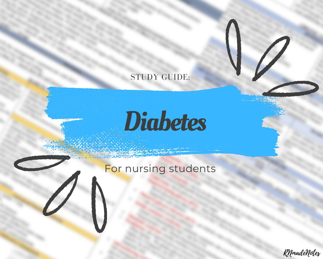 Notes for Nursing Students Study Guide - Diabetes - Etsy