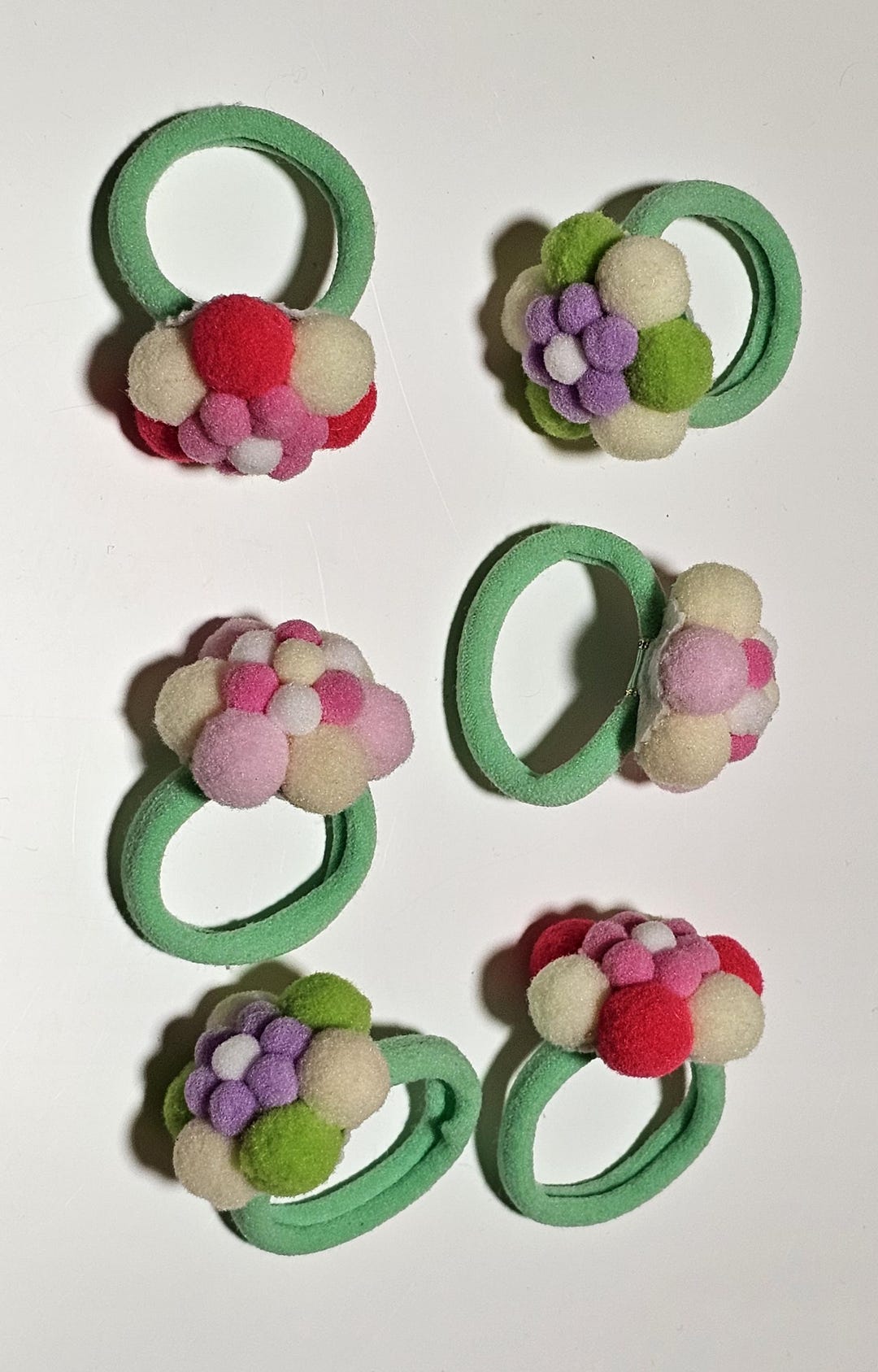 Scrunchy With Fluffy Soft Assorted Pompons, Hair Accessory, Headband ...