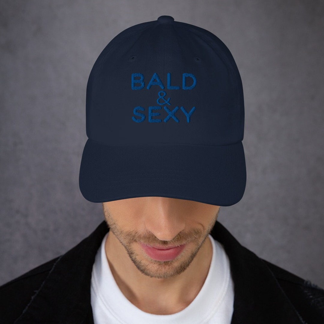 Funny Baseball Cap for Bald Men, Embroidered Cotton Adjustable Dad Hat ...