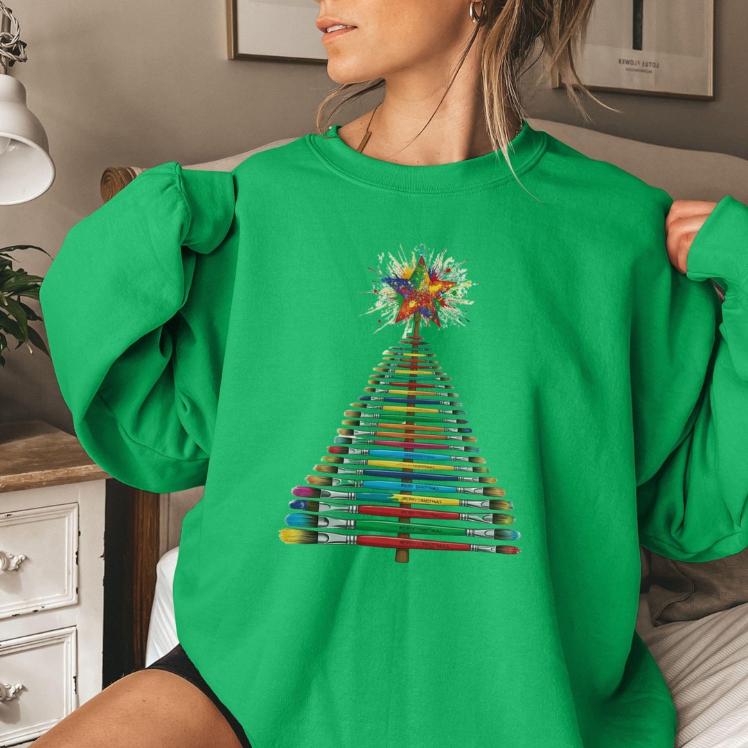 Painting Hobby Sweatshirt, Christmas Painting Sweater, Art Teacher Gift ...