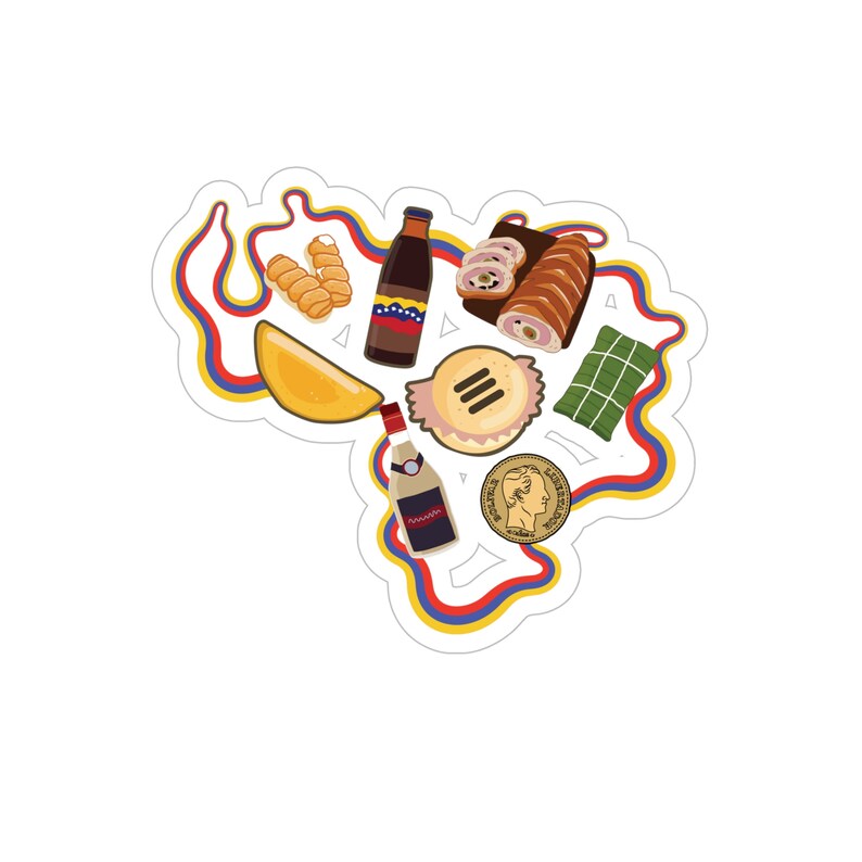 Proud Venezuelan Hometown Map Transparent Sticker, Iconic Venezuelan ...