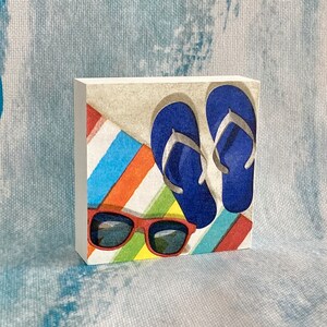 Beach-themed Shelf Sign / Nautical Tiered Tray / Summer Home Decor ...