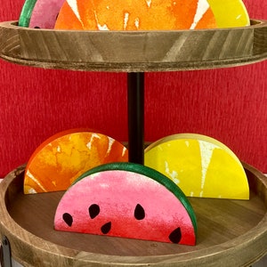 Summer Fruit Set / Citrus and Watermelon Tiered Tray / Fruit Kitchen ...