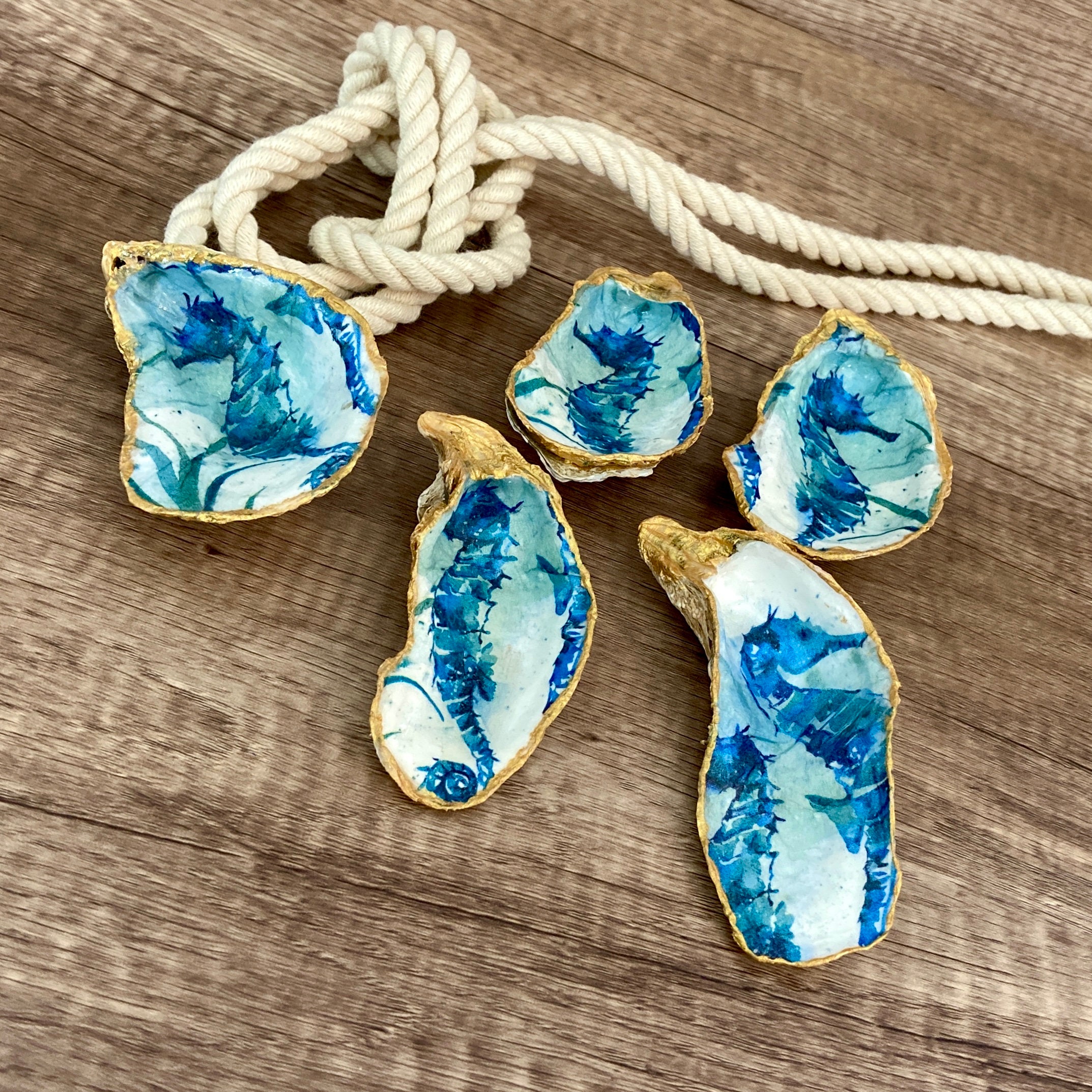 Oyster Shell Trinket and Ring Dish / Beach Tiered Tray Summer Accent ...