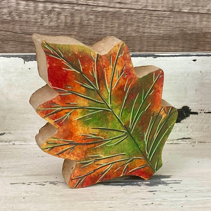 Painted Fall Leaf - Etsy