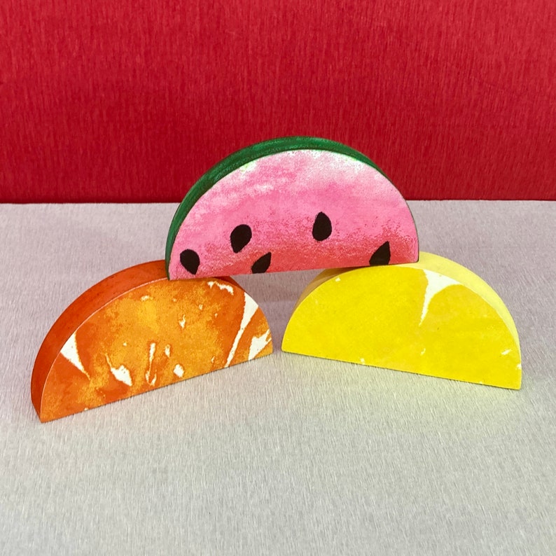 Summer Fruit Set / Citrus and Watermelon Tiered Tray / Fruit Kitchen ...