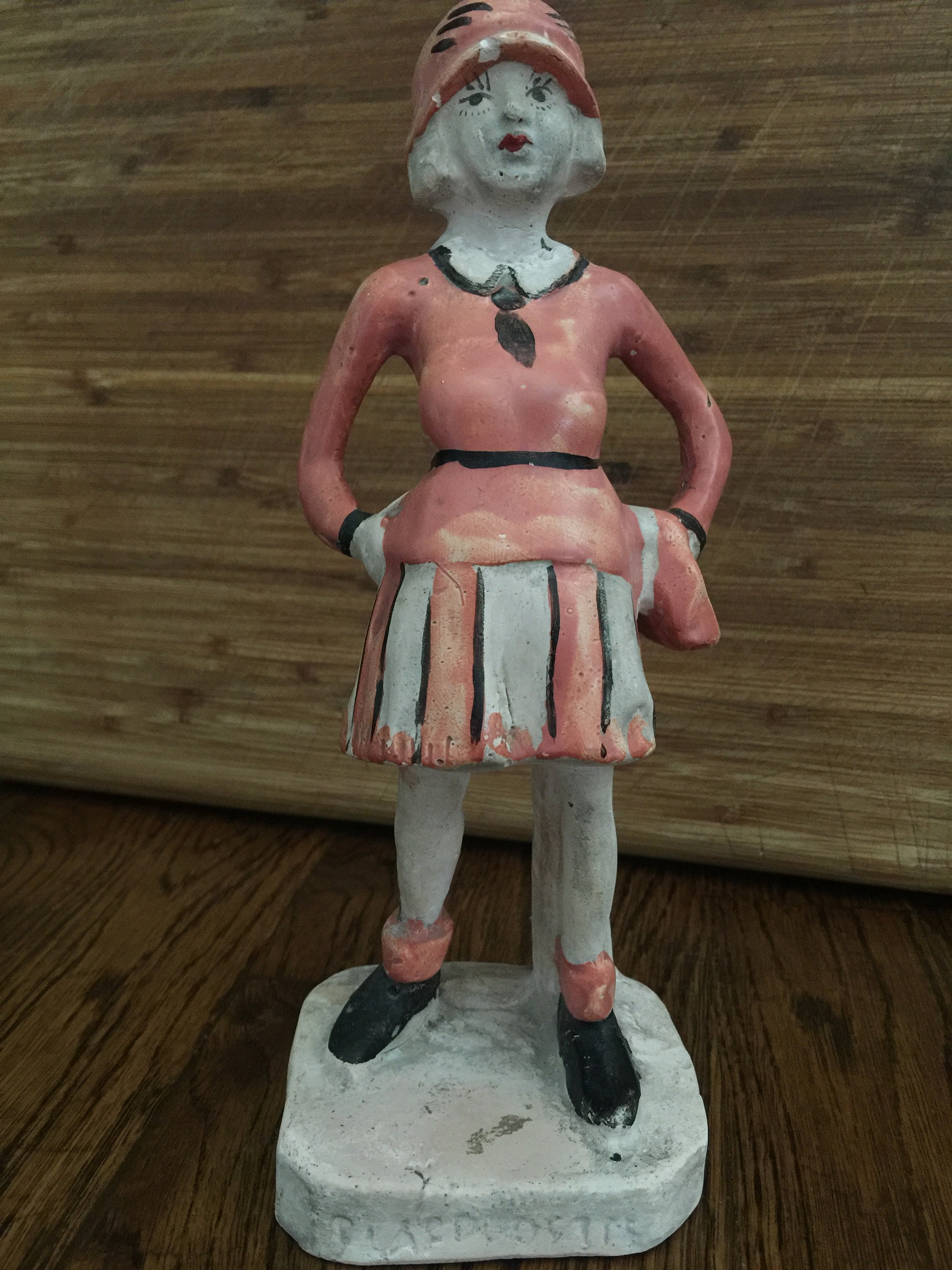 Vintage Chalkware Flapper Girl 1930 - Etsy
