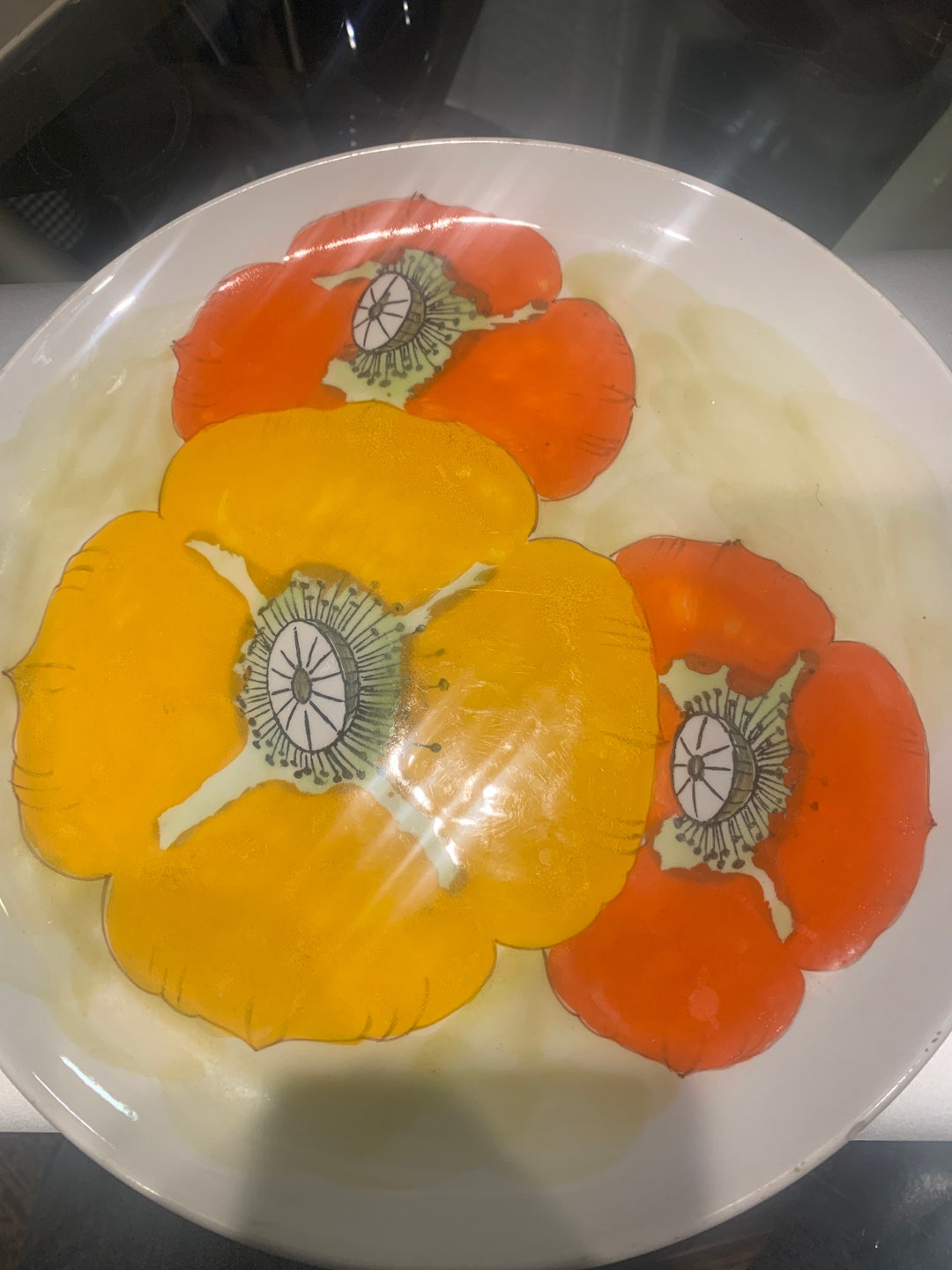 Rare 1950’s Mancioli Poppies Dinner Plate 12” - Etsy