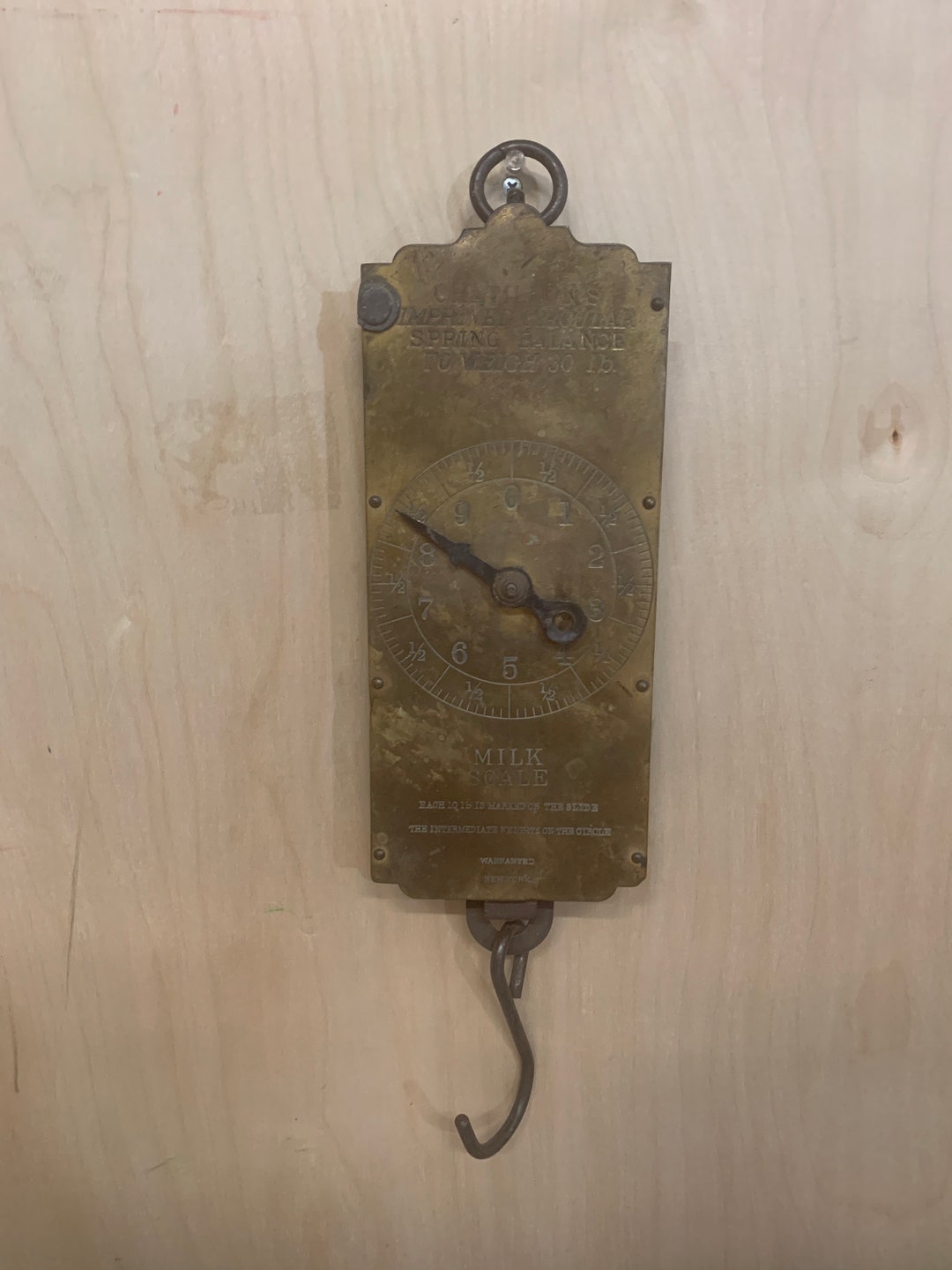 Vintage Chatillon’s Improved Circular Spring Balance Milk Scale Brass ...