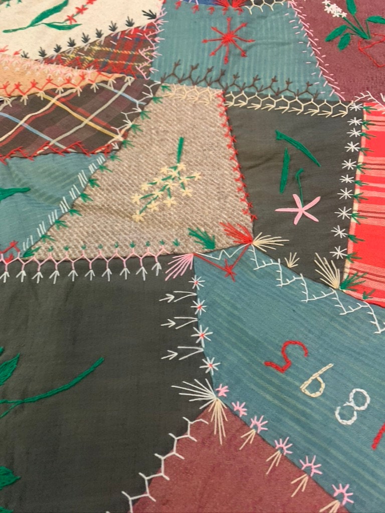 Antique Victorian 1895 Crazy Quilt With Exquisite Embroidery - Etsy