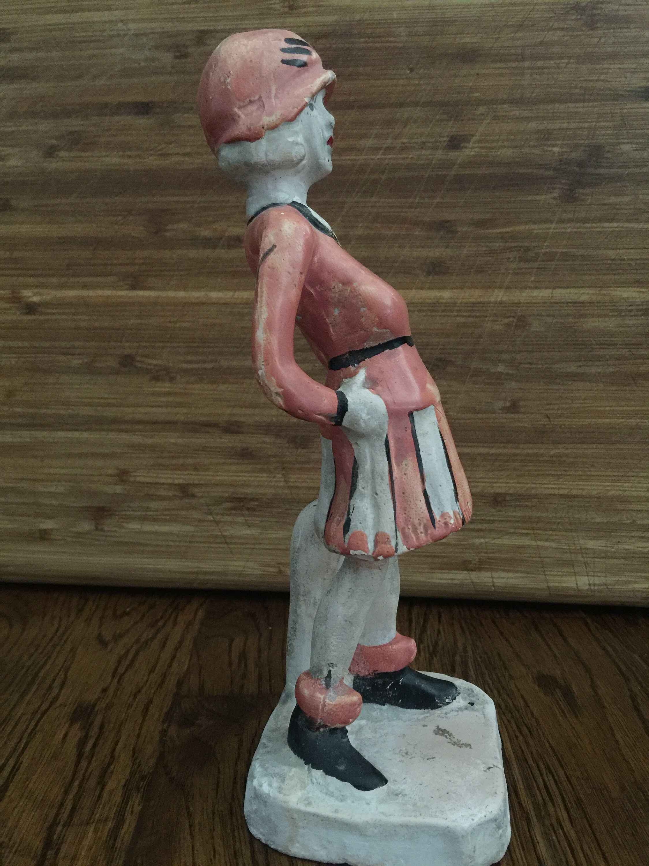 Vintage Chalkware Flapper Girl 1930 - Etsy