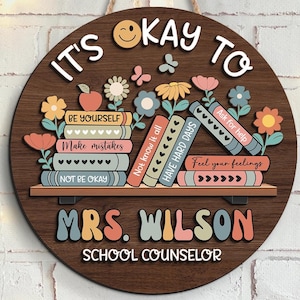 3D School Counselor Door Sign: Teacher Appreciation Gift - Etsy