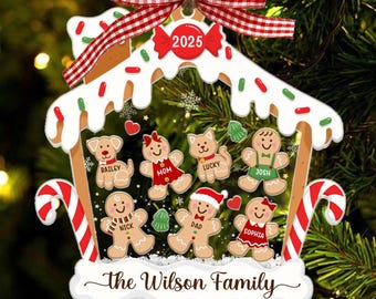 Personalized Gingerbread House Christmas Ornament 2024, Gingerbread ...