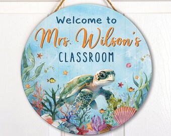 Class, Teacher, Ocean, Sea, Themed, Door Hanger - Etsy
