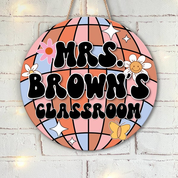 Retro Groovy Classroom Door - Etsy
