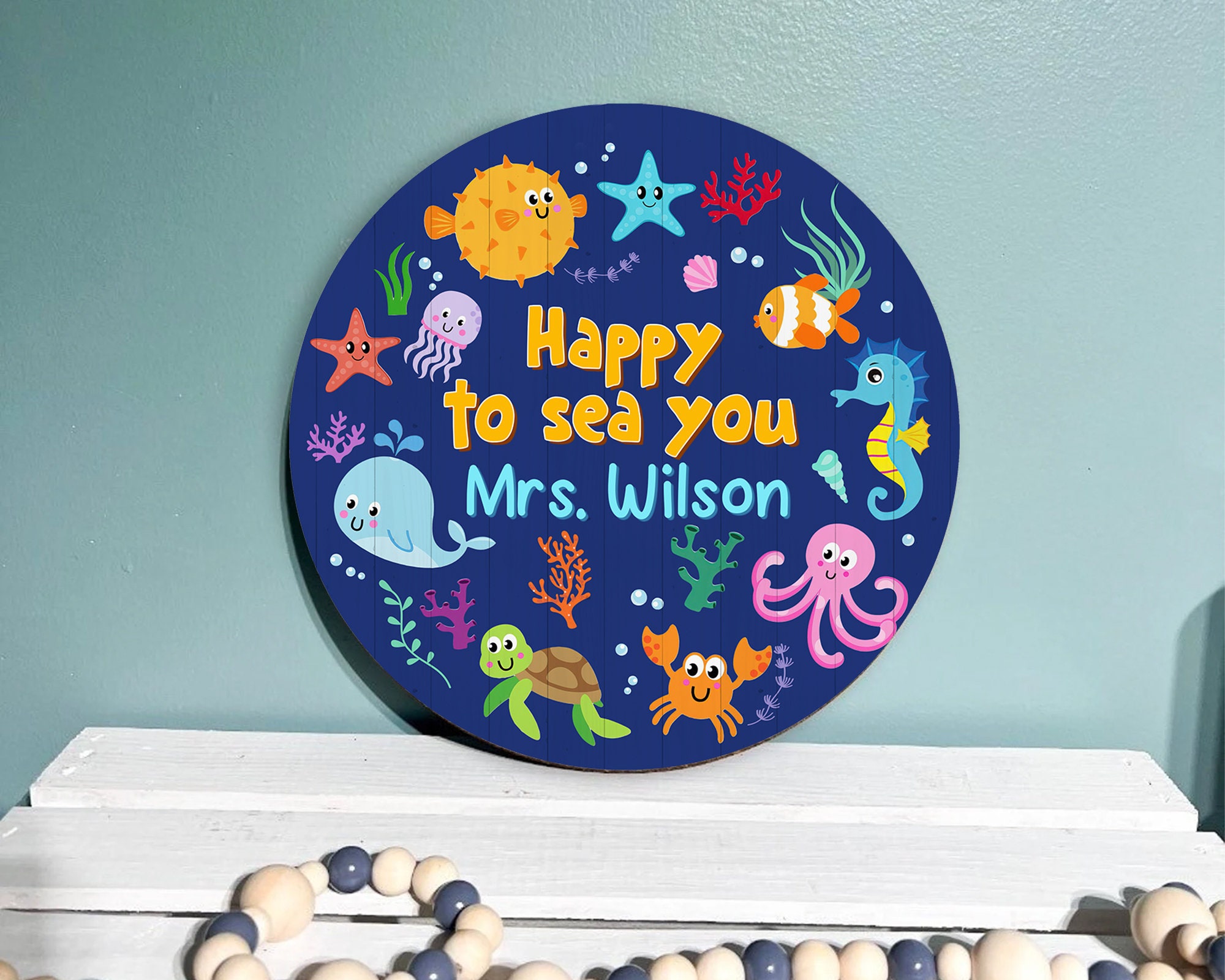 Classroom Welcome Sign Sea Ocean Themed Classroom Decor - Etsy