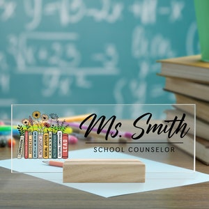 School Counselor Desk Name Plate, Counselor Desk Sign, Mental Health ...