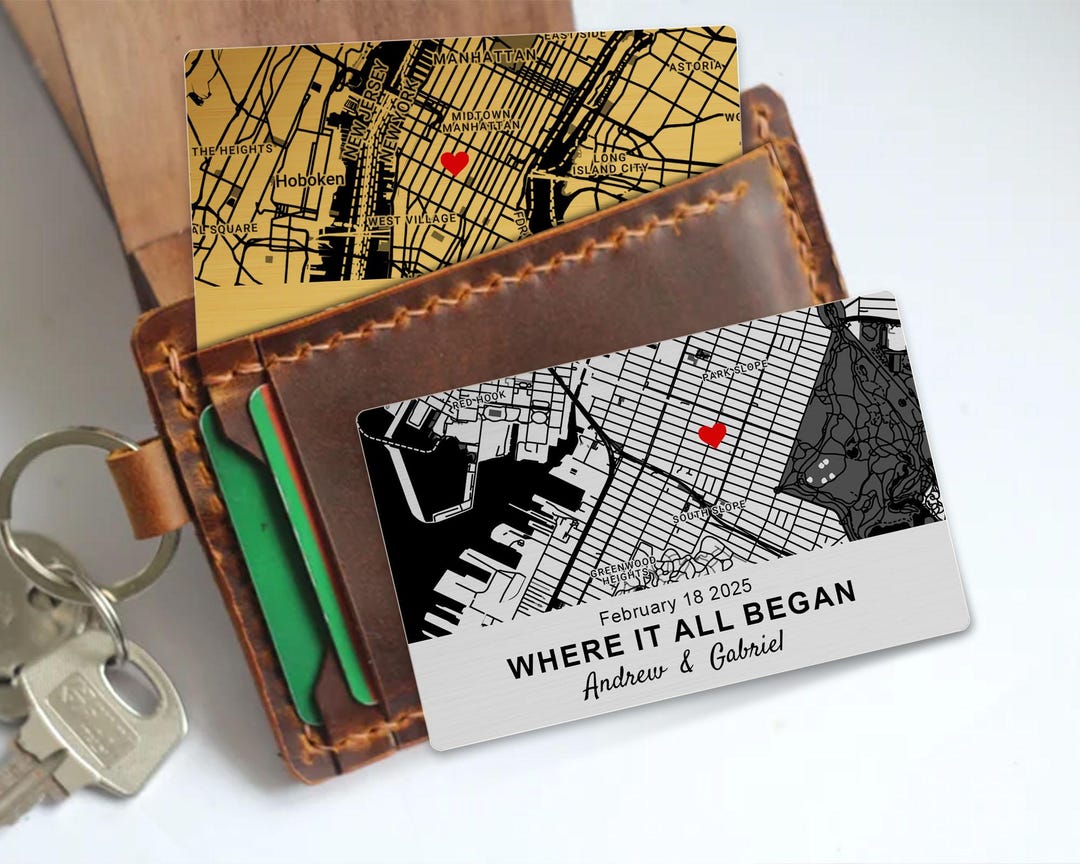 Personalized Wallet Card, Where It All Began, Metal Wallet Card With ...