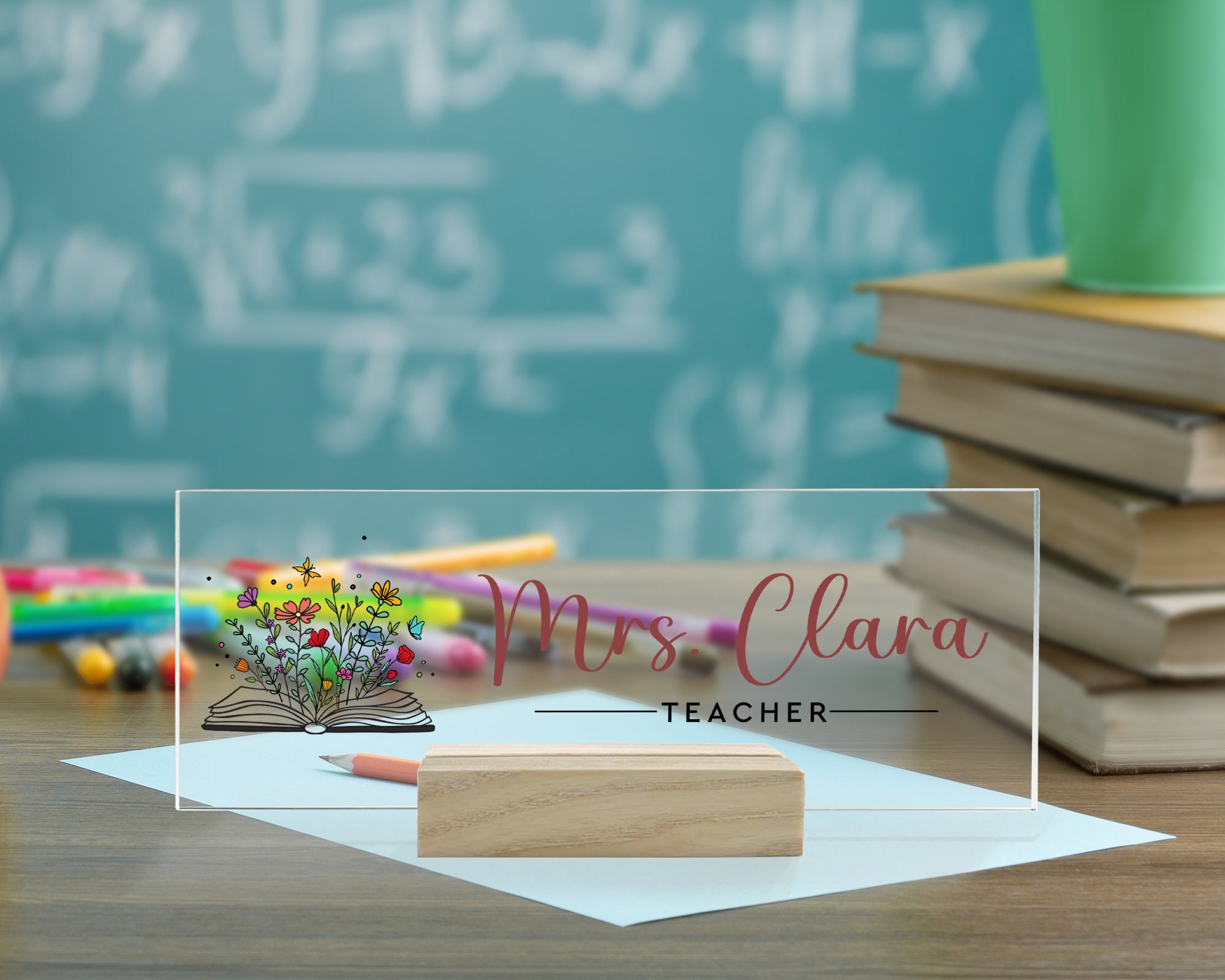 Custom Teacher Desk Name Plate Personalized Desk Name Sign - Etsy