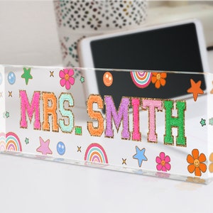 Teacher Gifts, Teacher Desk Name, Back to School Signs for Class, New ...