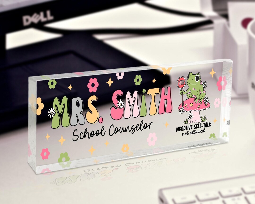 Personalized School Counselor Desk Sign, School Counselor Office Name ...