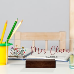 Custom Teacher Desk Name Plate, Personalized Desk Name Sign, Teacher ...