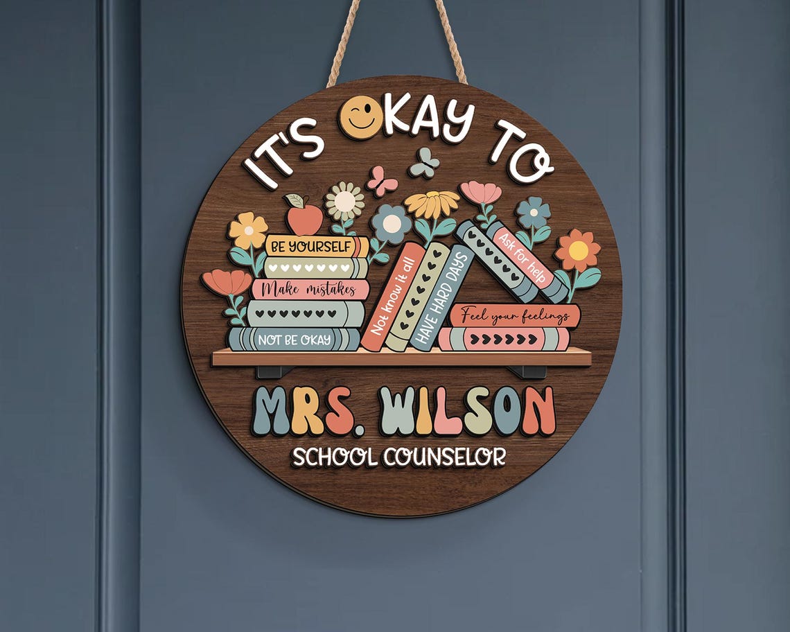 3D School Counselor Door Sign: Teacher Appreciation Gift - Etsy