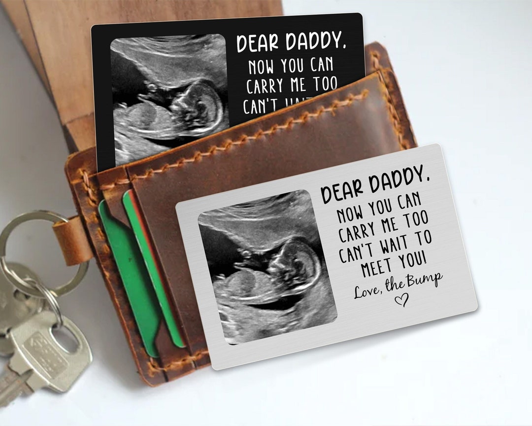 Personalized Sonogram Wallet Card: New Dad Gift, Pregnancy Announcement ...