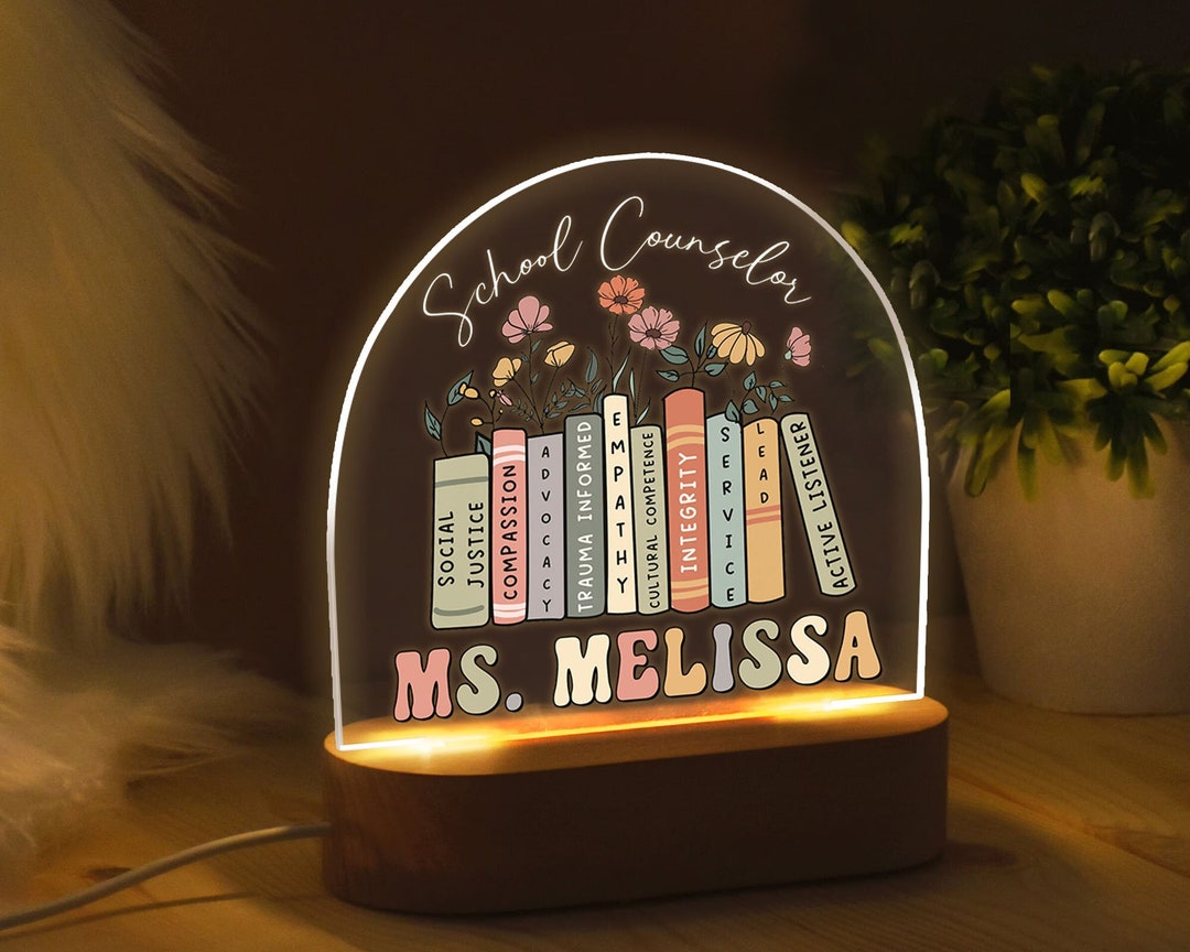 School Counselor Name Sign, Teacher Appreciation Gifts, Personalized ...