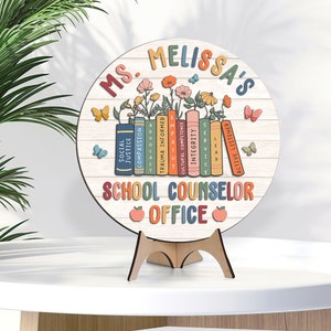 3D School Counselor Office Decor, Custom Name Hanger Sign for ...