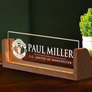 Personalized Light up Office Desk Plaque, Custom Logo Desk Decor ...