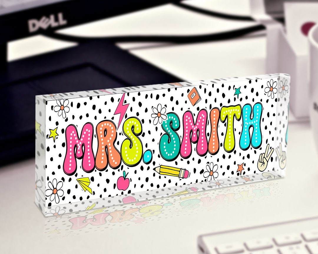 Personalized Teacher Desk Name Plate, Back to School Gift for Teacher ...