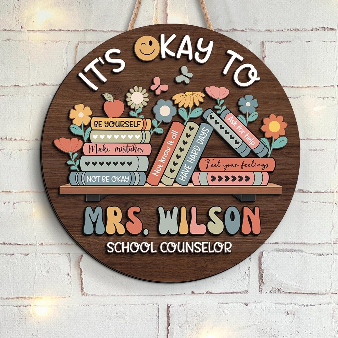 3D School Counselor Door Sign: Teacher Appreciation Gift - Etsy