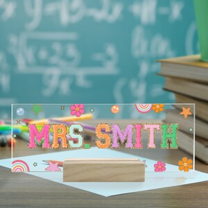 Teacher Gifts, Teacher Desk Name, Back to School Signs for Class, New ...