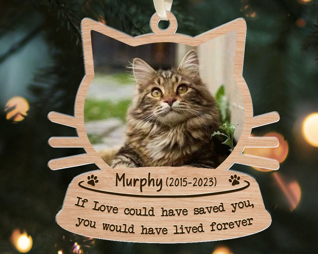 Cat Memorial Ornament, Loss of Cat Gift, Cat Christmas Ornament, Pet ...
