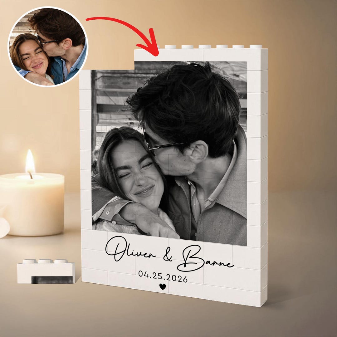 Custom Photo Building Block, UV Printed Keepsake, Gamer Gift - Etsy