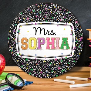 Personalized Teacher Door Sign: Composition Notebook Classroom Decor - Etsy