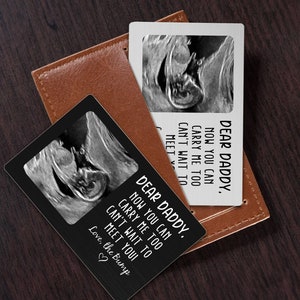 Personalized Sonogram Wallet Card: New Dad Gift, Pregnancy Announcement ...