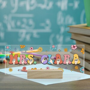 Custom ASL American Sign Language Desk Sign, Deaf Community, ASL Sign ...