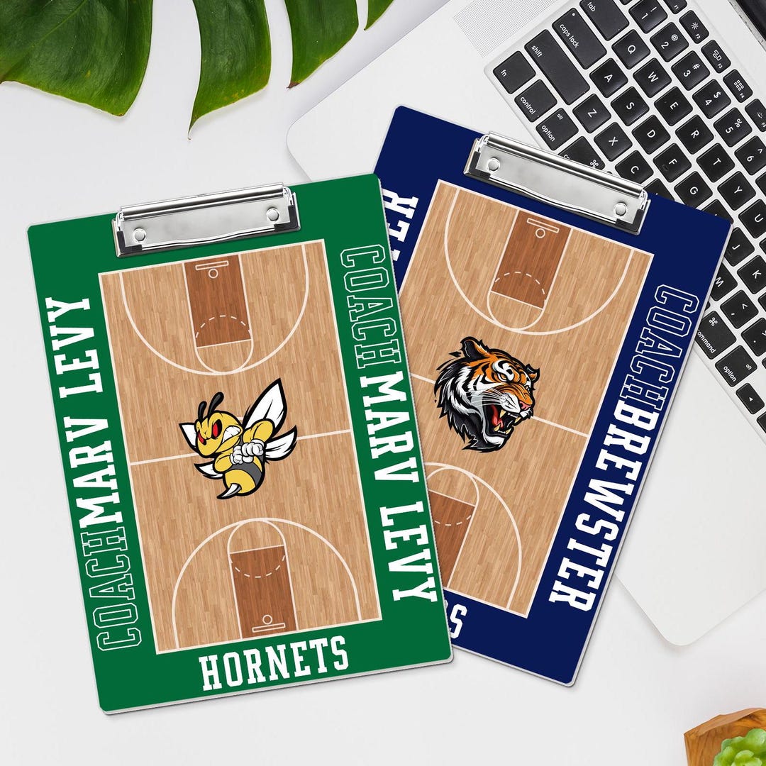 Personalized Basketball Coach Clipboard: Custom Team Logo, End of ...